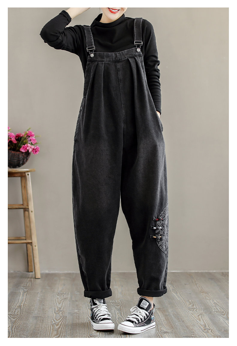 Retro Casual Overalls, Wide Streetwear Leg Jumpsuit, Oversize Baggy ...