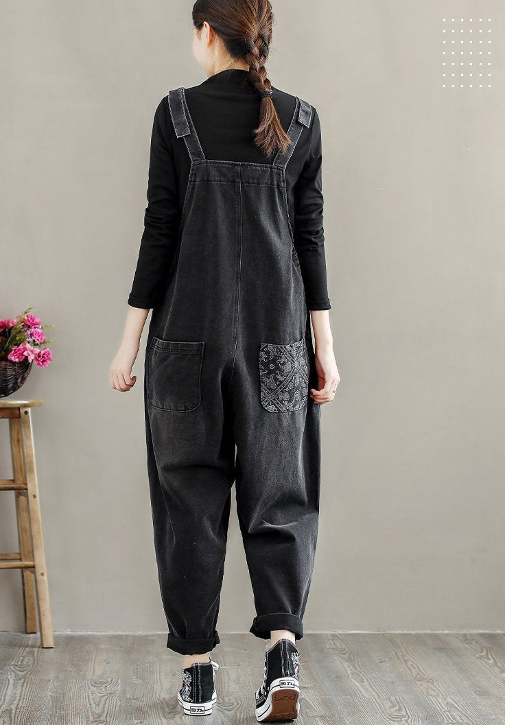 Retro Casual Overalls, Wide Streetwear Leg Jumpsuit, Oversize Baggy ...