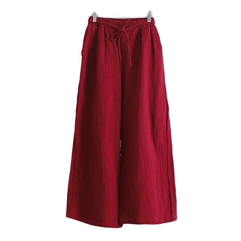 Woman Plus Size Pants Summer Loose Pants Soft Cotton Linen Pants High ...